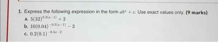 Solved 1. Express the following expression in the form ab + | Chegg.com