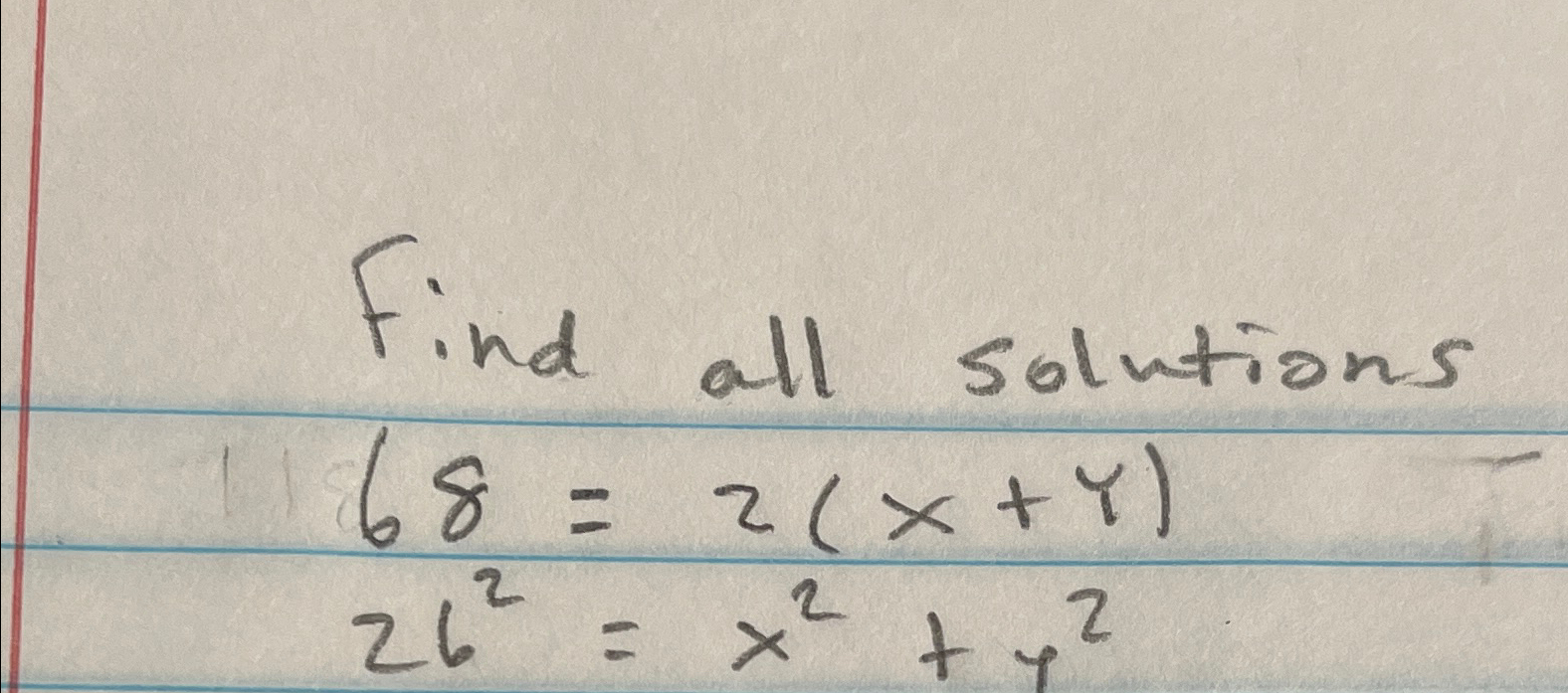 Solved Find All Solutions68 2 X Y 262 X2 Y2