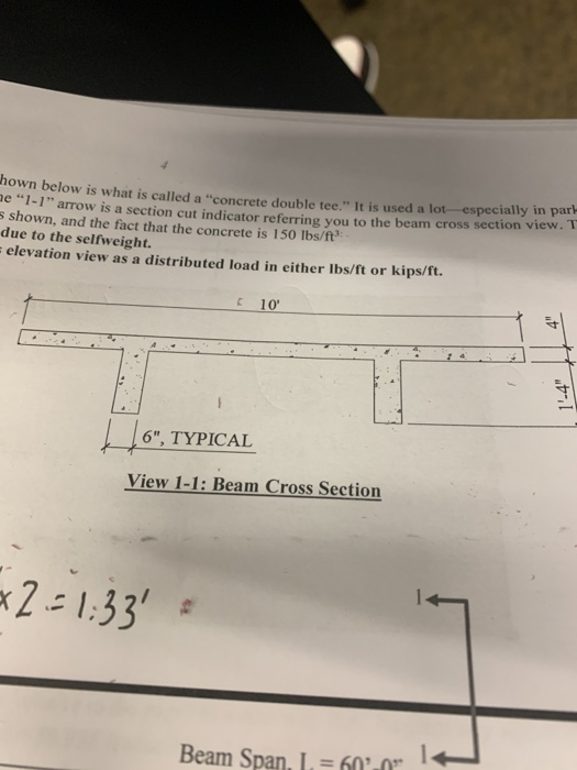 Solved determine the uniform dead load due to the | Chegg.com