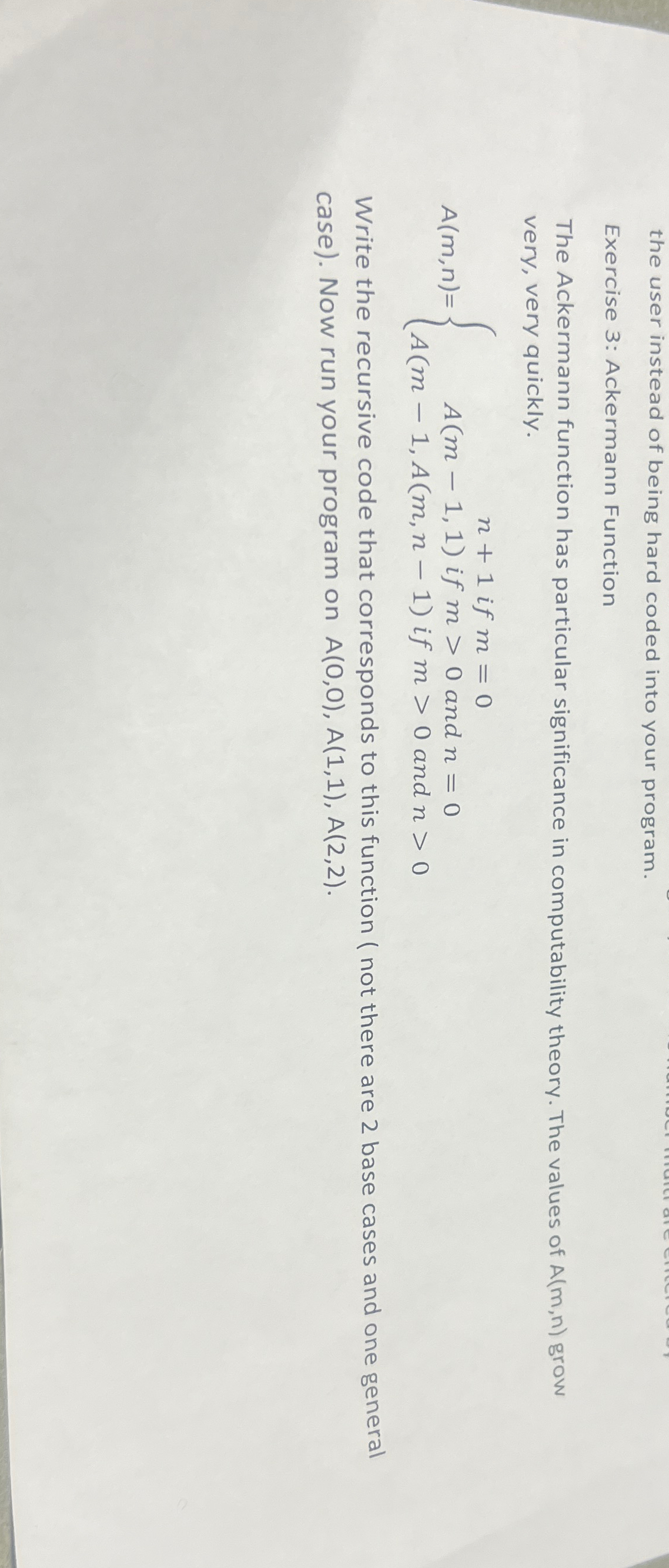 Solved the user instead of being hard coded into your | Chegg.com