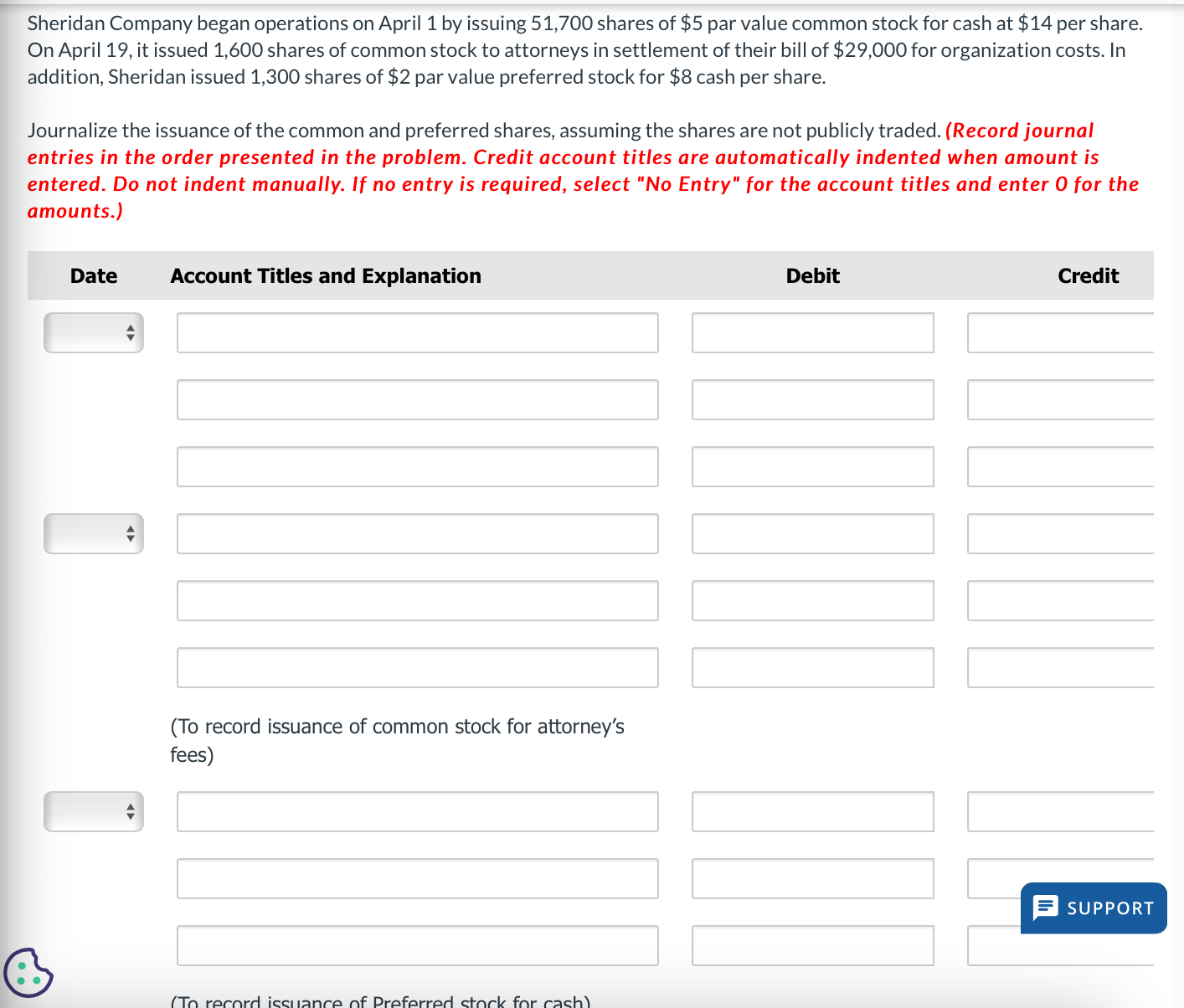 Solved sheridan company began operations on april 1 ﻿by | Chegg.com