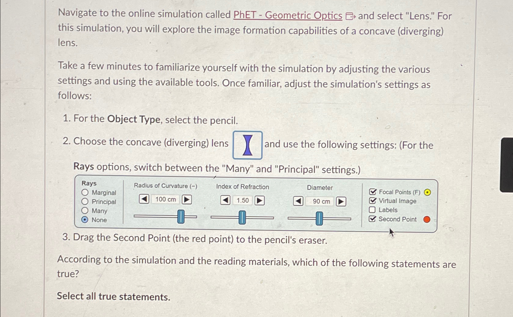 Navigate to the online simulation called PhET - | Chegg.com