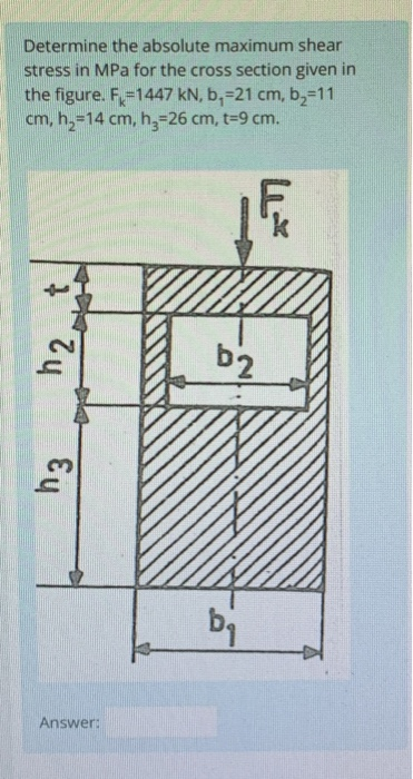 Solved Determine the absolute maximum shear stress in MPa | Chegg.com
