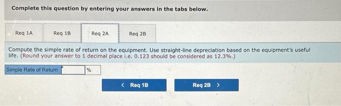 Solved Exercise 12-13 (Algo) Payback Period and Simple Rate | Chegg.com