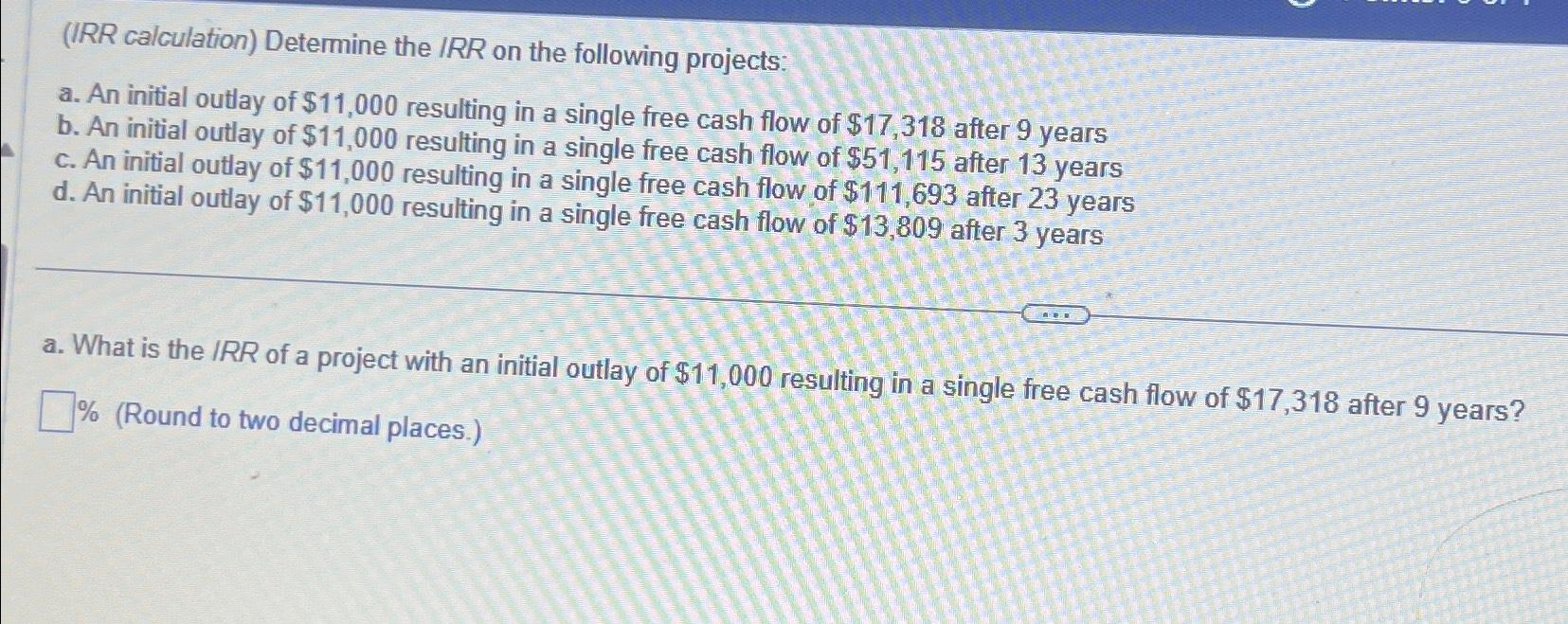 Solved For finance | Chegg.com