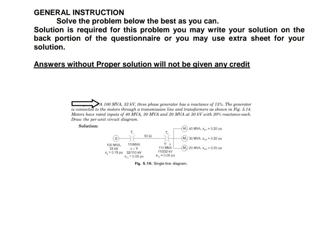 Solved GENERAL INSTRUCTION Solve the problem below the best | Chegg.com