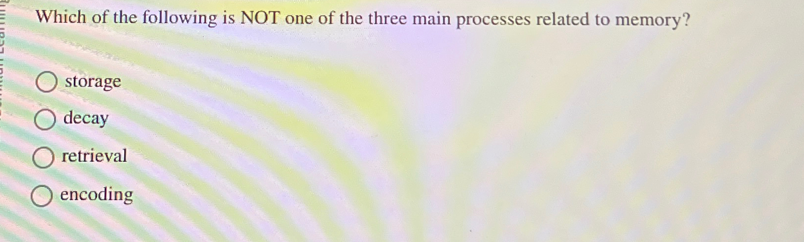 Solved Which of the following is NOT one of the three main | Chegg.com