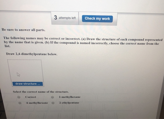 Solved 3 attempts left Check my work Be sure to answer all | Chegg.com