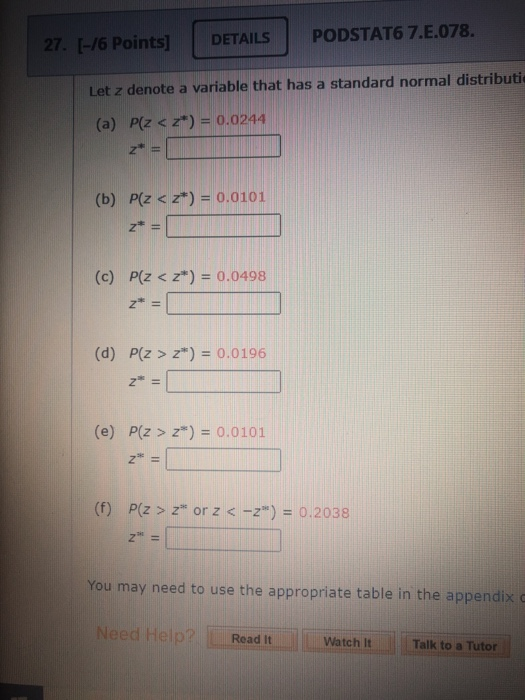 Solved let z denote a variable that has a standard normal | Chegg.com