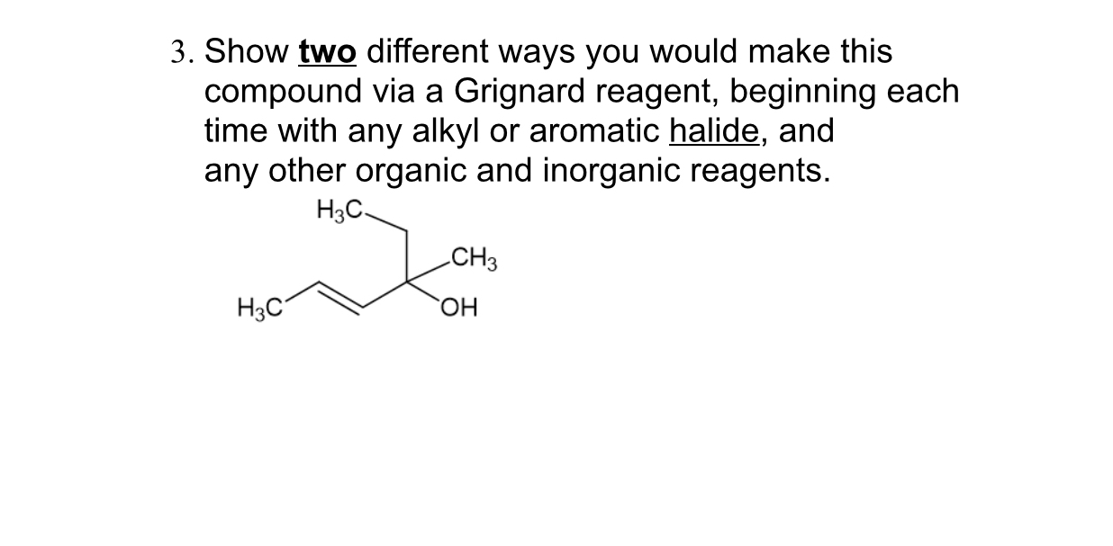 Show two different ways you would make this compound | Chegg.com