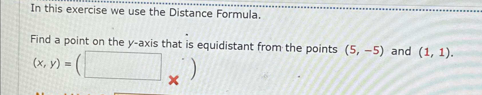 Solved In this exercise we use the Distance Formula.Find a | Chegg.com