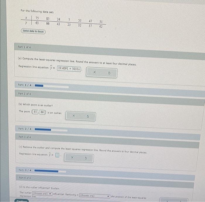Solved For the following data set: Part 1 of 4 (a) Compute | Chegg.com