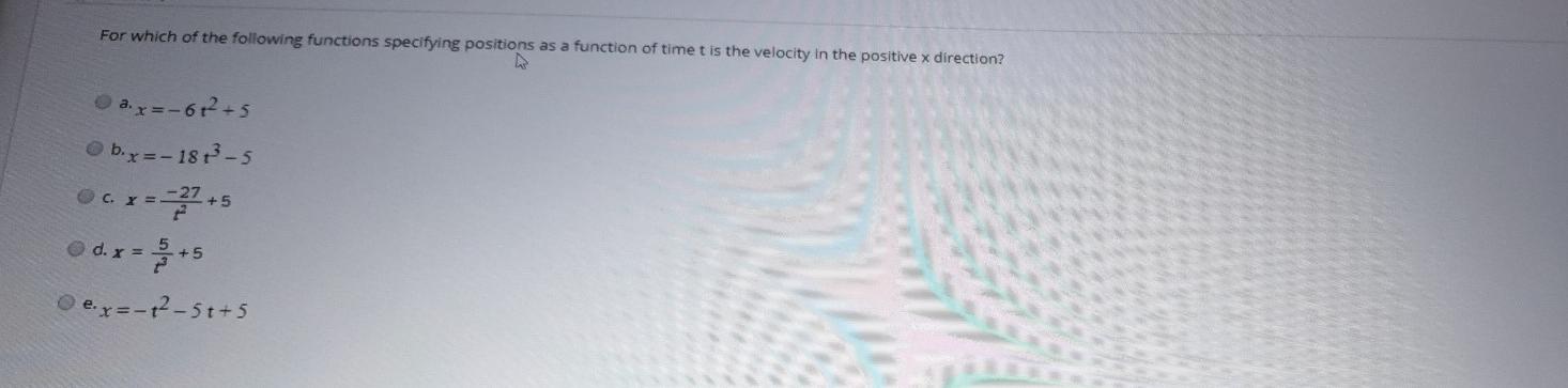Solved For which of the following functions specifying | Chegg.com