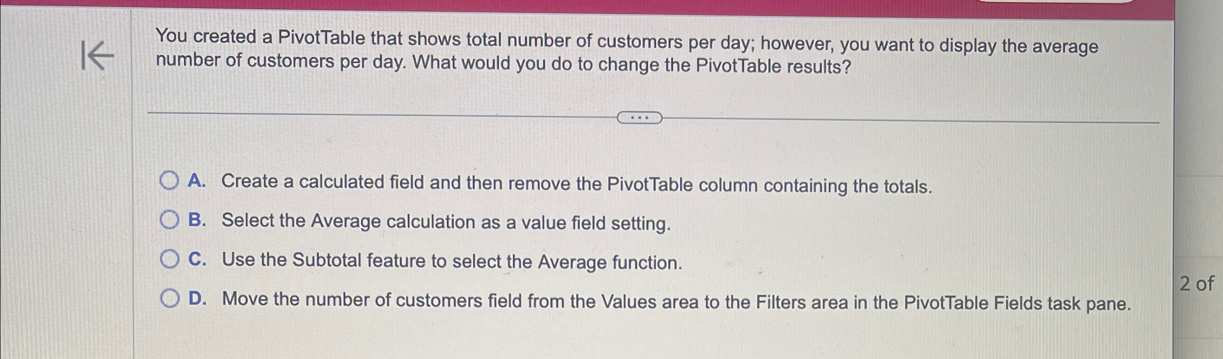 Solved You created a PivotTable that shows total number of | Chegg.com