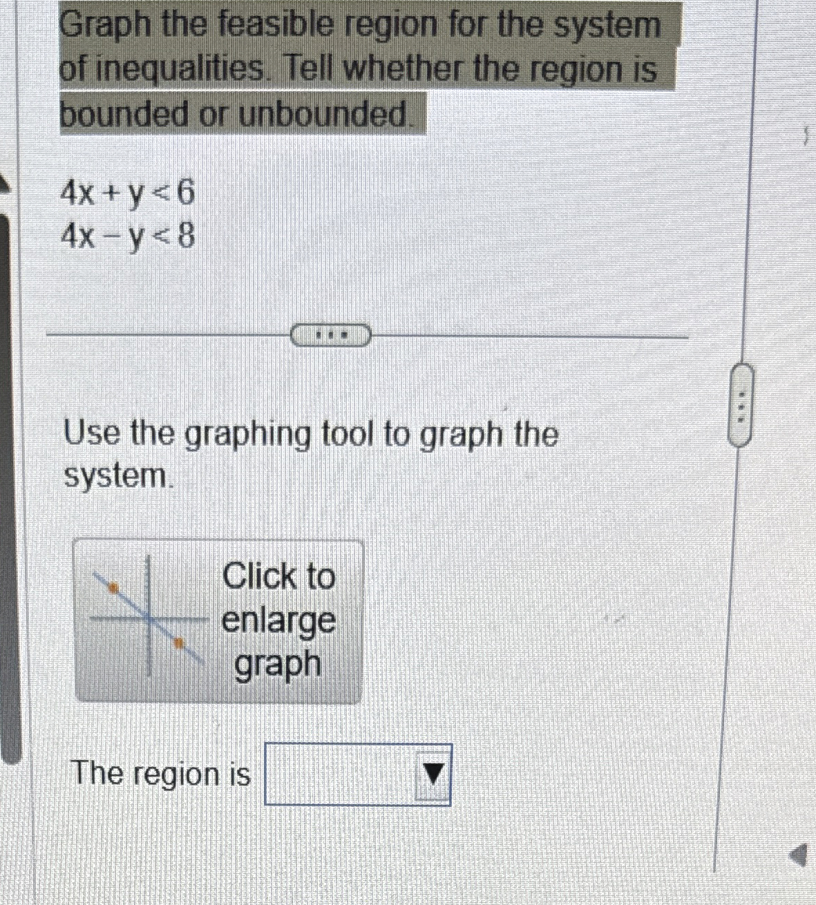Solved Graph the feasible region for the systemof | Chegg.com