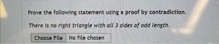 Solved Prove the following statement using a proof by | Chegg.com