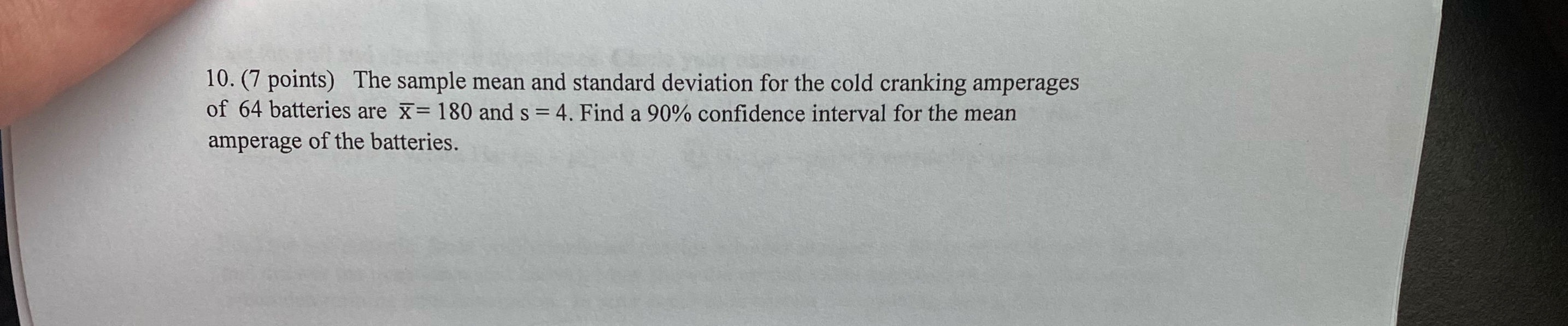 Solved (7 ﻿points) ﻿The sample mean and standard deviation | Chegg.com