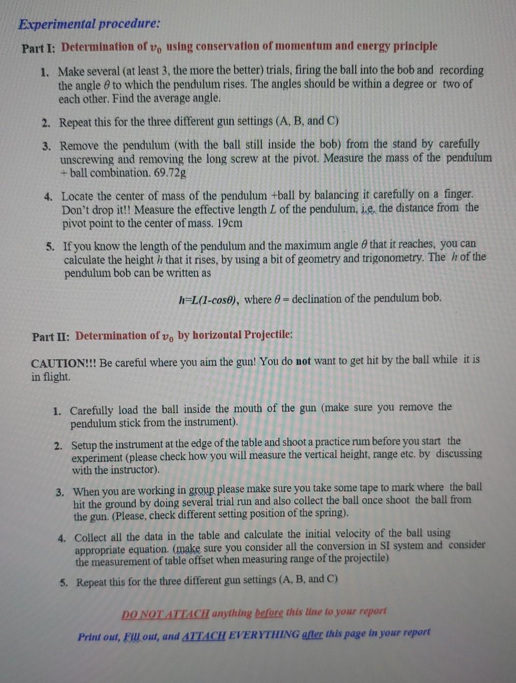 Solved Physics 201 (College Physics-1) Laboratory Exercise | Chegg.com