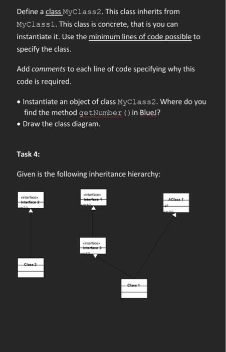 Task 1: Please write for each class: - a constructor | Chegg.com