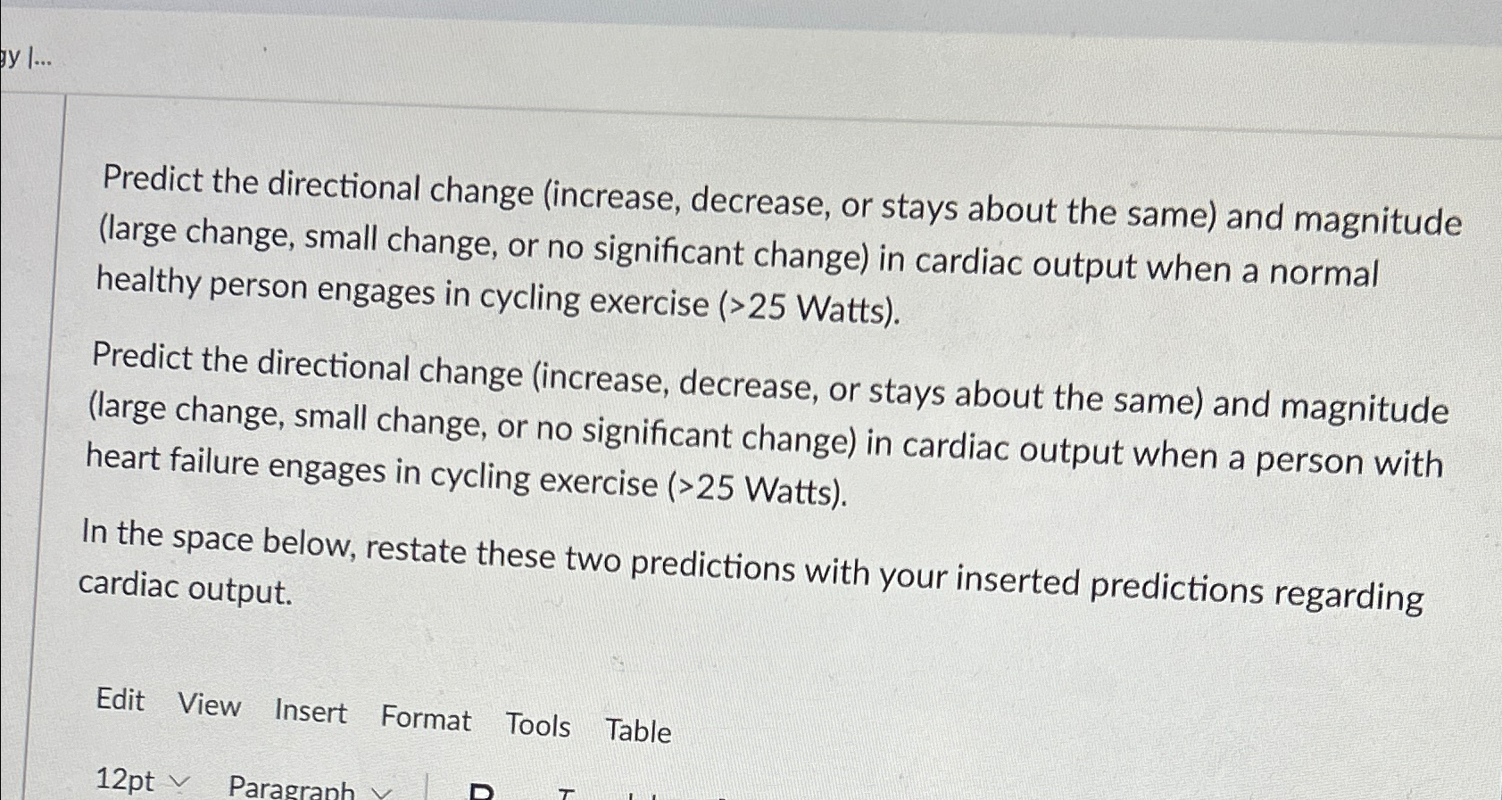 Solved Predict the directional change (increase, ﻿decrease, | Chegg.com
