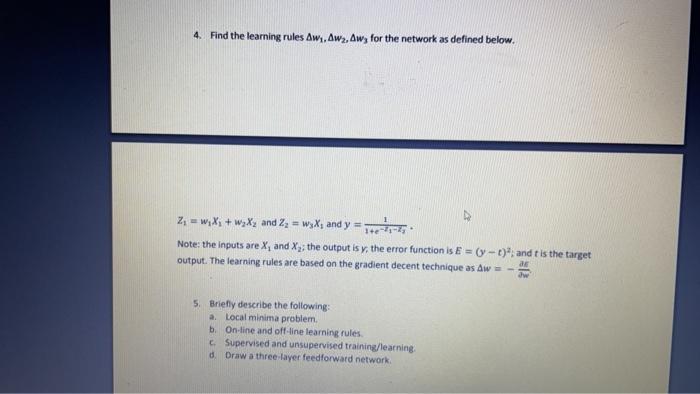Solved 1. Using the least square estimation, find the | Chegg.com