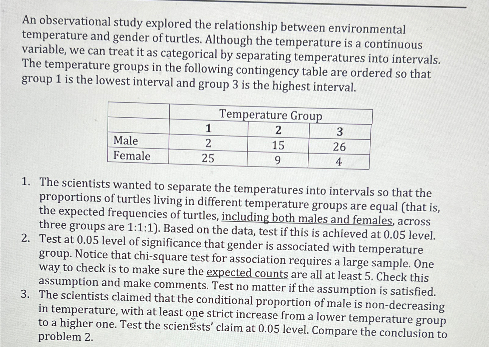 Solved An observational study explored the relationship | Chegg.com
