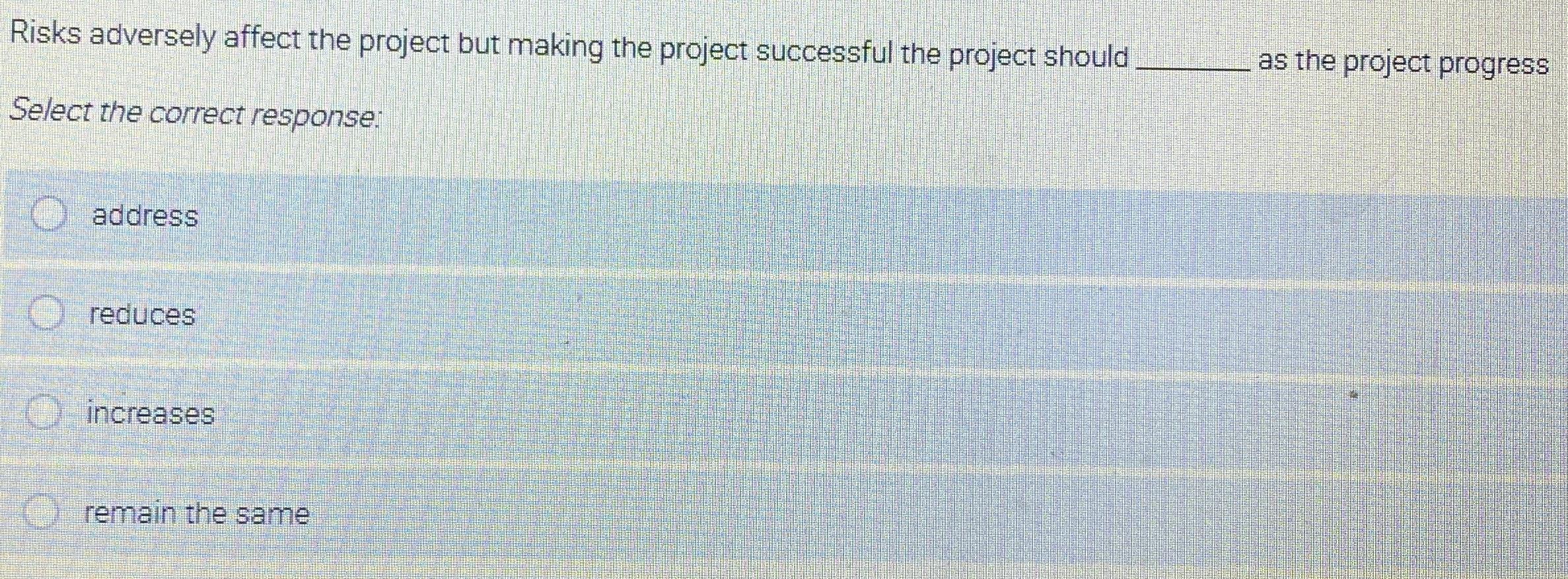Solved Risks adversely affect the project but making the | Chegg.com
