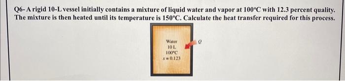 Solved Q6-A rigid 10 -L vessel initially contains a mixture | Chegg.com