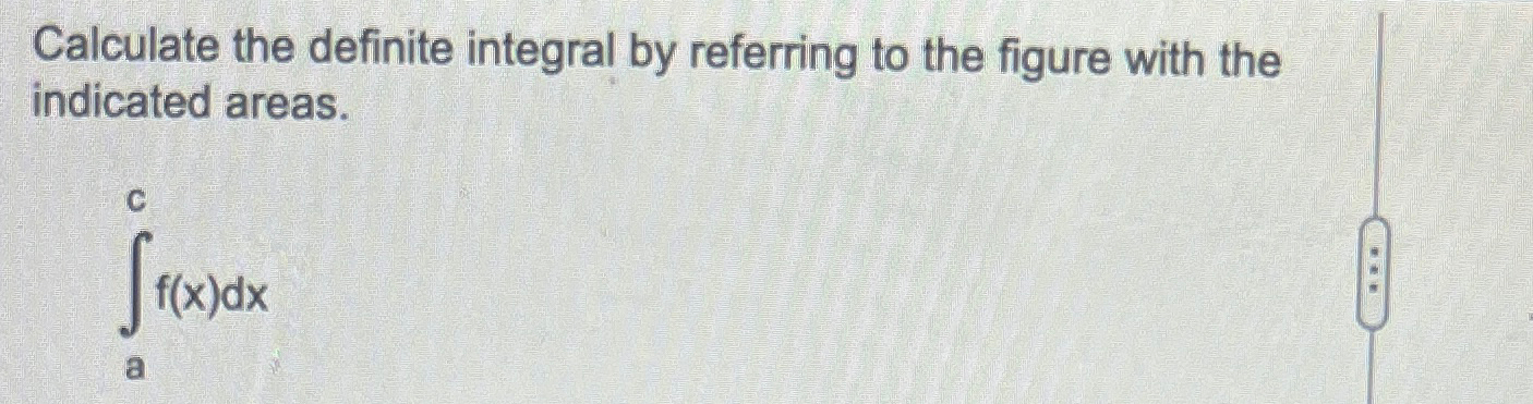 Solved Calculate the definite integral by referring to the | Chegg.com