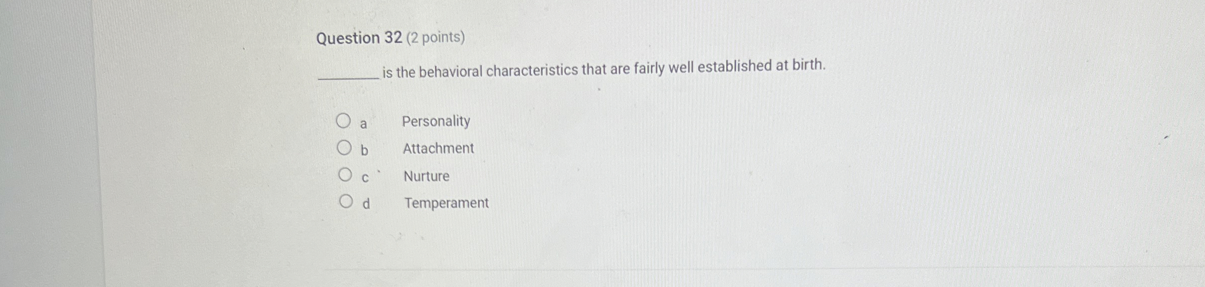 Solved Question 32 (2 ﻿points)is the behavioral | Chegg.com