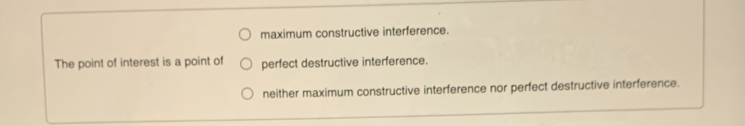 Solved maximum constructive interference.The point of | Chegg.com