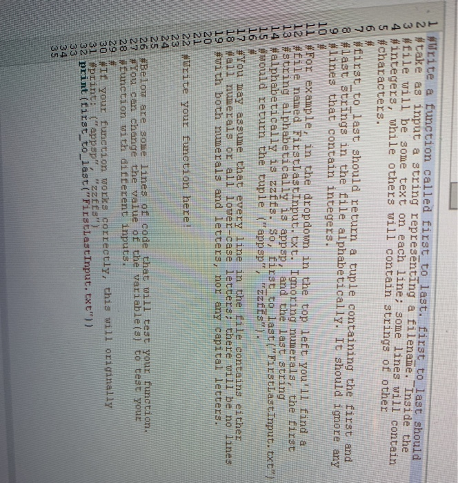 Solved 1 Write Function Called Firsttolast First Last 2 T solved-1-write-function-called-firsttolast-first-last-2-t