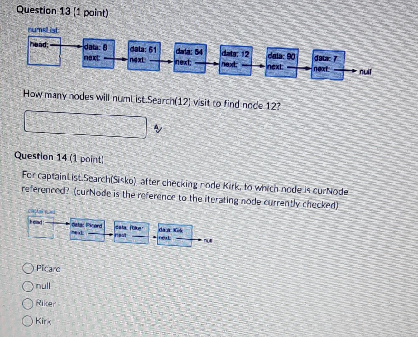 Solved Question 13 (1 point) How many nodes will numL | Chegg.com