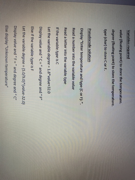 Solved (20 pts) Write a pseudocode solution for the | Chegg.com