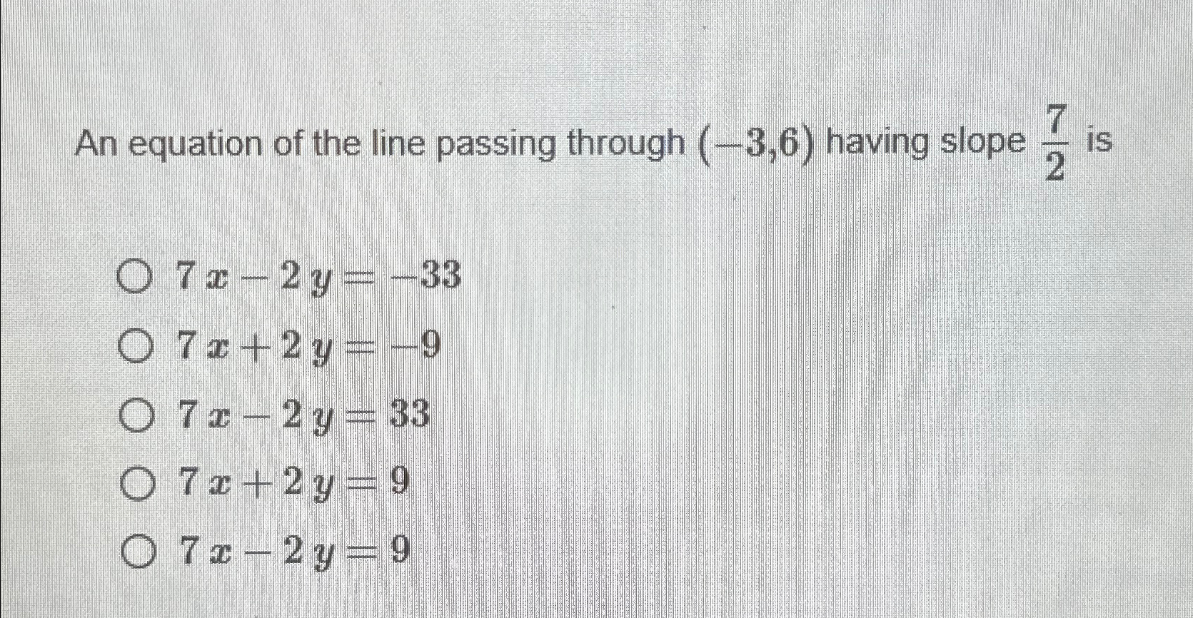 Solved An Equation Of The Line Passing Through 3 6