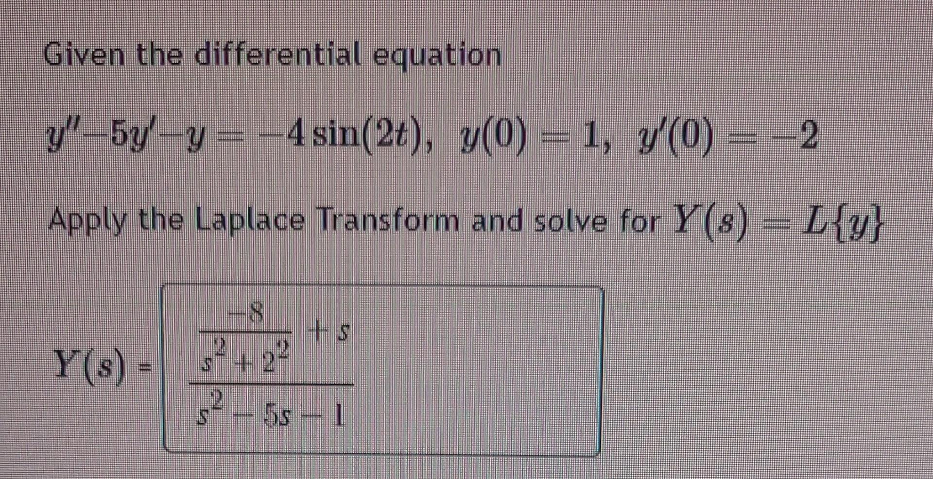 Solved Given the differential equation | Chegg.com
