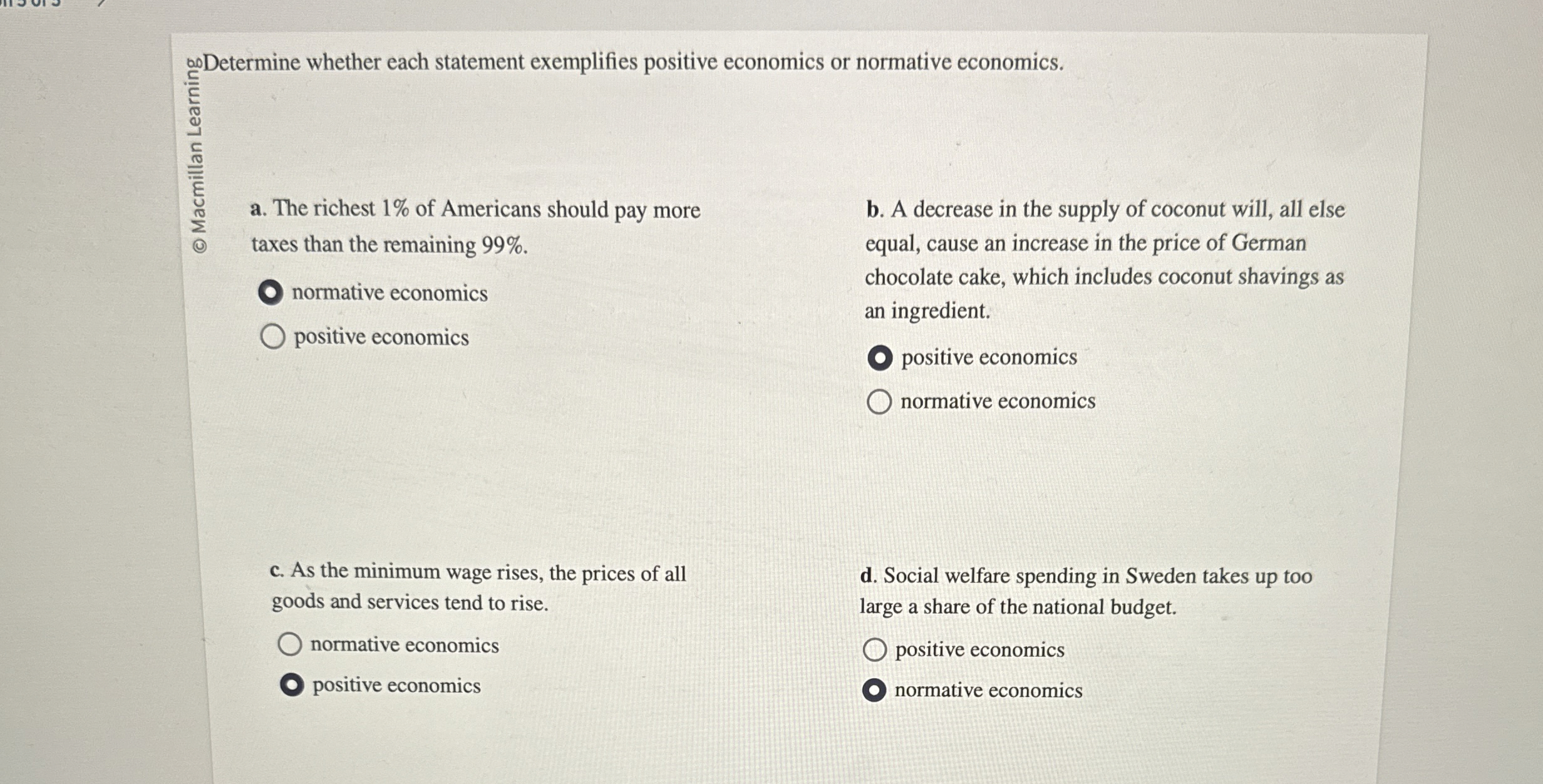Solved ° ﻿Determine whether each statement exemplifies | Chegg.com