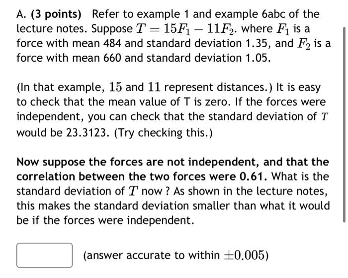 Solved A. ( 3 points) Refer to example 1 and example 6abc of | Chegg.com