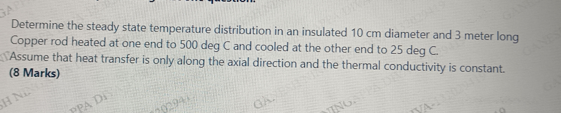 Solved Determine The Steady State Temperature Distribution
