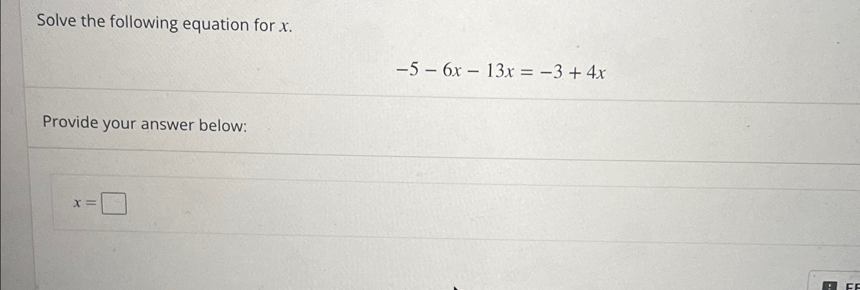Solved Solve the following equation for | Chegg.com