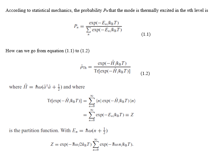 Solved According to statistical mechanics, the probability | Chegg.com