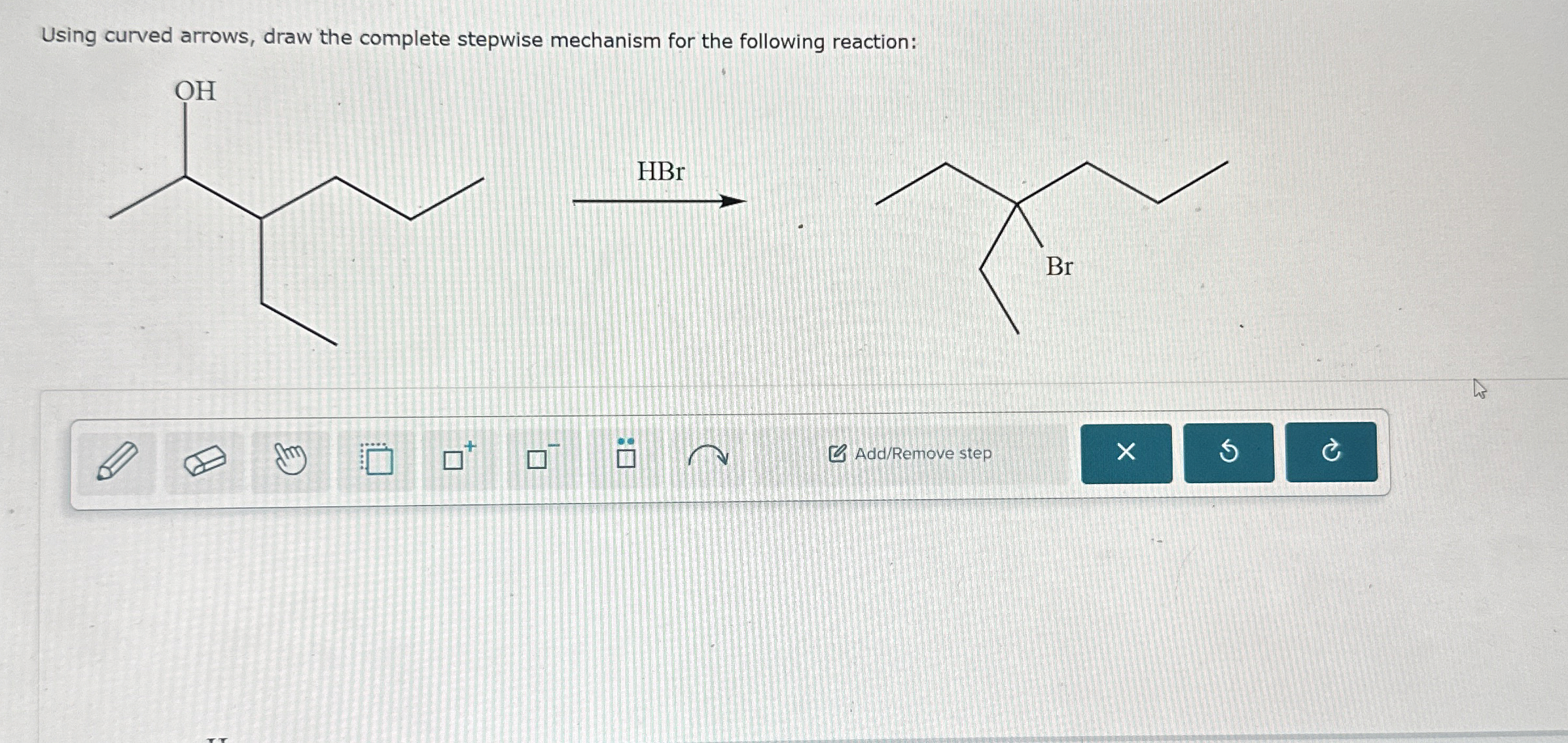 Solved Using curved arrows, draw the complete stepwise | Chegg.com