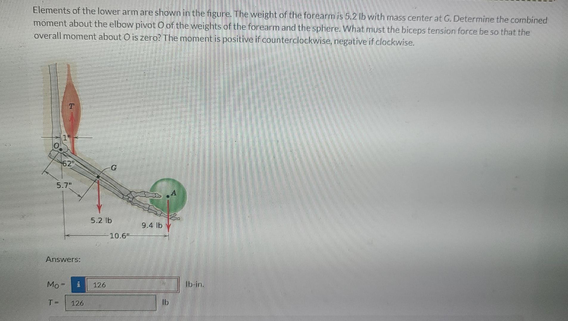 Solved Elements of the lower arm are shown in the figure. | Chegg.com