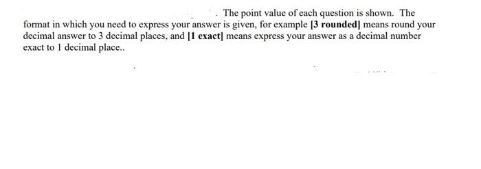 Solved The point value of each question is shown. The format | Chegg.com