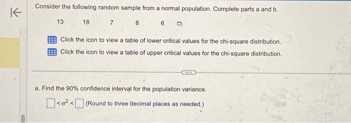 Solved Consider the following random sample from a normal | Chegg.com