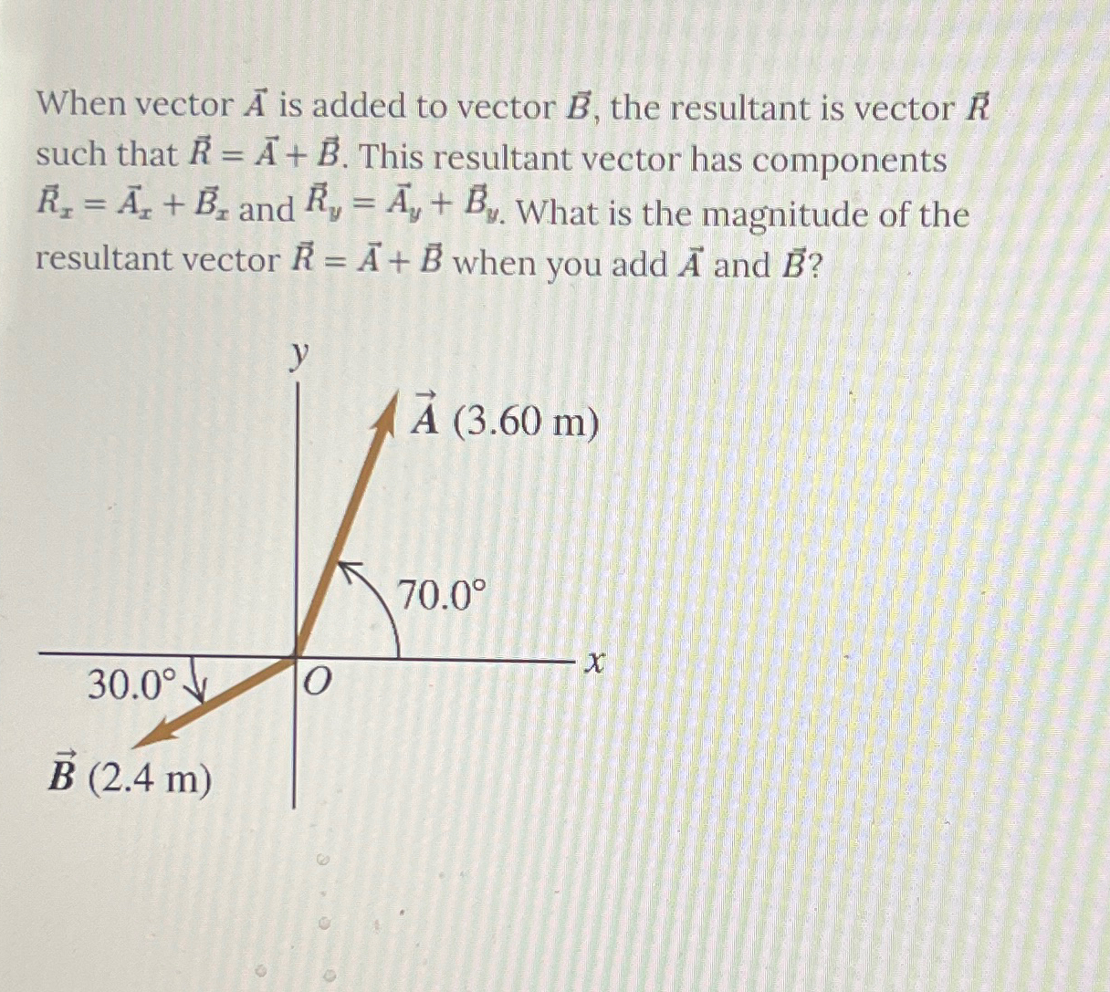 Solved When vector vec(A) ﻿is added to vector vec(B), ﻿the | Chegg.com