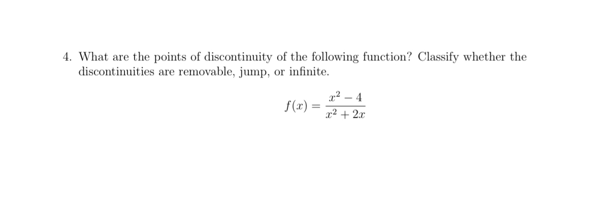 Solved What are the points of discontinuity of the following | Chegg.com
