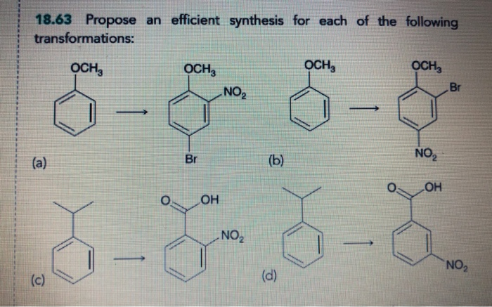 Solved 18.63 Propose an efficient synthesis for each of the | Chegg.com