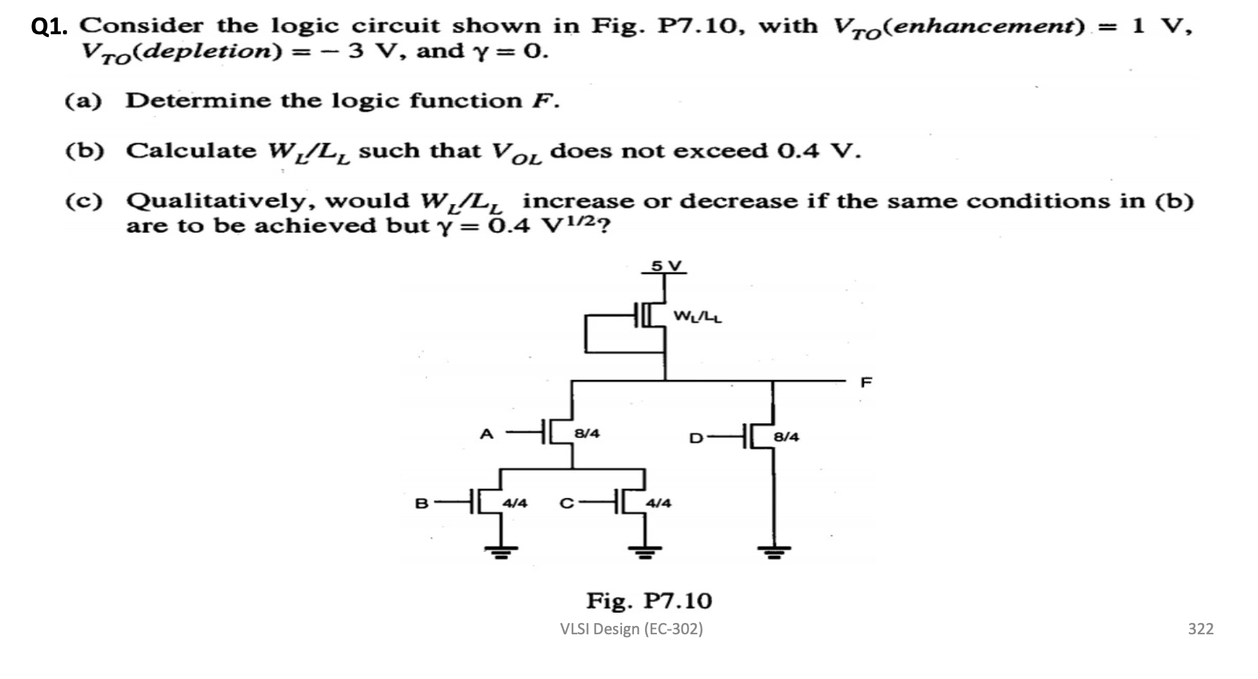 Solved Q1. ﻿Consider the logic circuit shown in Fig. P7.10, | Chegg.com