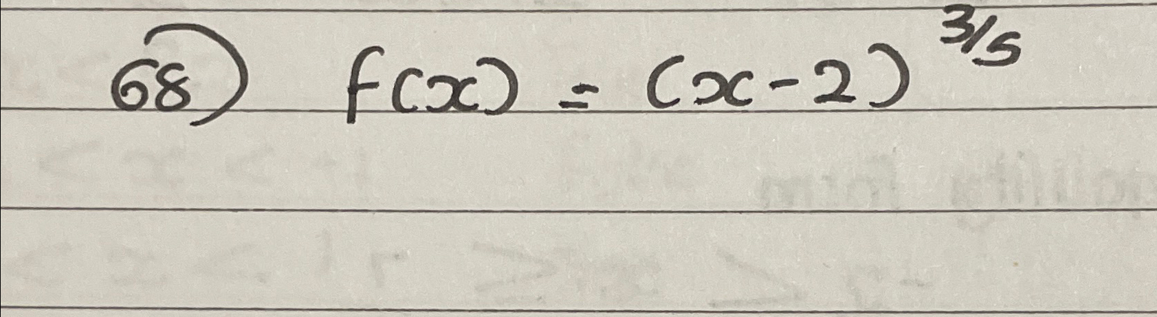 Solved Find the inversef(x)=(x-2)35 | Chegg.com
